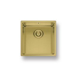 PYRAMIS Edelstahlspüle PYRAMIS Einbaubecken Astris Colora (40x40) 1 B Gold