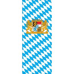 flaggenmeer Flagge Bayern mit Wappen und Löwen 120 g/m² Hochformat