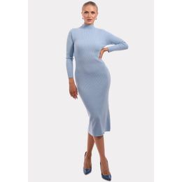 YC Fashion & Style Strickkleid Strickkleid mit Stehkragen KNIT DRESS (Kein Set