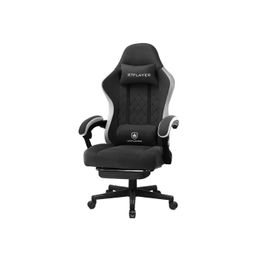 GTPLAYER Gaming-Stuhl Stoff Ergonomischer Stühle Gaming Sessel Sicherheits-Leichtlaufrollen (Packung)