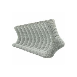 GAWILO Norwegersocken für Herren mit Wolle und gepolsterter Frotteesohle (10 Paar) warmer Winterstrumpf gegen kalte Füße