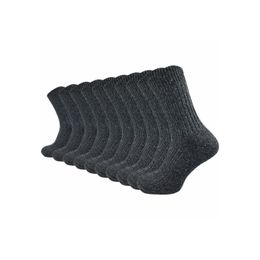 GAWILO Norwegersocken für Herren mit Wolle und gepolsterter Frotteesohle (10 Paar) warmer Winterstrumpf gegen kalte Füße