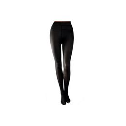 COFI 1453 Thermostrumpfhose Damen Thermostrumpfhose Stretchy Winter Schwarz