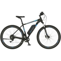 FISCHER BIKE E-Bike FISCHER FAHRRAD "MONTIS EM 1724 422" E-Bikes Gr. 51 cm, 27,5 Zoll (69,85 cm), schwarz (schwarz, blau) E-Bikes