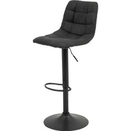 Barhocker Hela "Yvonne H", grau (vintage anthrazit), B:43cm H:91cm T:44cm, Hocker