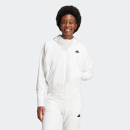 Kapuzensweatjacke adidas Sportswear "W Z.N.E. WVN FZ" Gr. L, weiß (white) Damen Sweatjacken