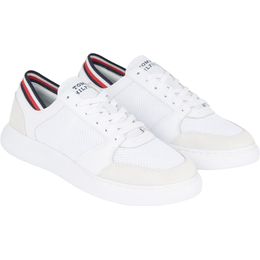 Tommy Hilfiger Sneaker, Leder-Details, Mesh, für Herren, weiß, 44