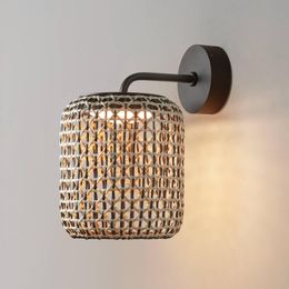 Bover Nans A LED-Außenwandleuchte, braun, Ø 21,6cm