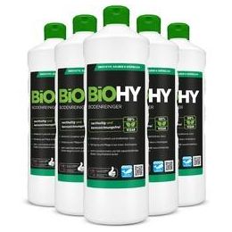 BiOHY Bodenreiniger, Fußbodenreiniger, Nicht schäumender Bodenreiniger, Bio-Konzentrat 9er Pack (9 x 1 Liter Flasche)