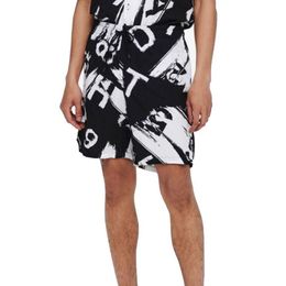 Only & Sons ONLY & SONS Shorts ONLY & SONS Herren kurze Trend-Hose Festival-Shorts Ken Life Seersucker Designer-Hose Schwarz/Weiß