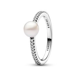 Pandora Silberring Ring aus Sterlingsilber mit Perle und Zirkonia von Pandora Timeless