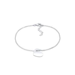 Elli Armband &raquo;Herz Anh&auml;nger Symbol Liebe 925 Silber&laquo; Silber 19cm Romantisches Armband f&uuml;r Frauen