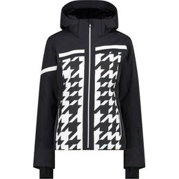 CMP Skijacke WOMAN JACKET ZIP HOOD NERO-BIANCO