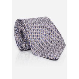 MONTI Krawatte mit ausgefallenem Frühling-Sommer-Design, beige|blau