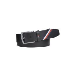 Tommy Hilfiger Ledergürtel Gürtel DENTON 3.5 CORPOR mit Tommy- Tape, schwarz