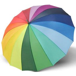 Derby Langregenschirm Golf, Regenbogen, Partnerschirm, bunt
