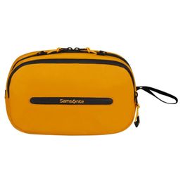 Samsonite Kulturbeutel ECODIVER TOILET KIT, Kosmetiktasche Reisekosmetiktasche Beauty-Bag mit Handschlaufe, gelb