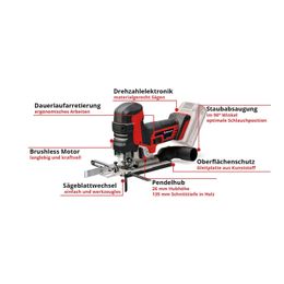 Einhell Akku-Stichsäge TP-JST 18/135, Set, 8-St., Einhell Professional, ohne Akku und Ladegerät