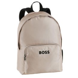 BOSS Cityrucksack Catch_3.0_Backpack, mit Reißverschluss-Vortasche Freizeitrucksack Schulrucksack, beige