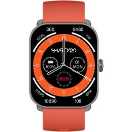 SMARTY 2.0 Smarty 2.0 Smartwatch (1,78 Zoll) Set, 2-tlg., mit Wechselband, rot|schwarz