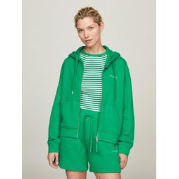 Tommy Hilfiger Kapuzensweatjacke 1985 REG MINI CORP ZIP HOODIE von dem Jahr 1985 inspiriert, grün