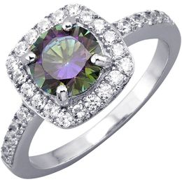 Firetti Fingerring Schmuck Geschenk Silber 925 Damenring Ring Kissenform, mit Zirkonia (synth), bunt|silberfarben