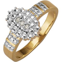 Firetti Diamantring Schmuck Geschenk Silber 925 Damenring Ring, mit Diamanten, gelb|goldfarben|silberfarben|weiß