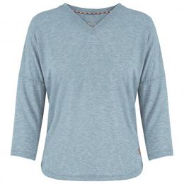 Sherpa - Women's Asha V-Neck 3/4 Sleeve Top - Longsleeve Gr XS grau/türkis