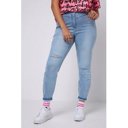 Studio Untold Funktionshose Skinny Jeans 5-Pocket hoch geschnitten