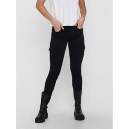 Only Slim-fit-Jeans Cargo Jeans Hose Mid Waist Denim Jogger Pants ONLMISSOURI 4676 in Schwarz