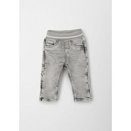 s.Oliver Stoffhose Jeans mit Elastikbund Streifen-Detail