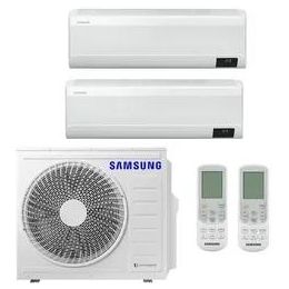 Samsung Wind-Free Elite MultiSplit Duo Wandgeräte AR09CXCAAWKN + AR12CXCAAWKN + AJ050TXJ2KG | 2,5 kW + 3,5 kW - Weiß