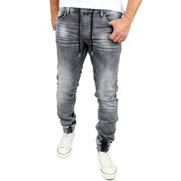 Reslad Stretch-Jeans Reslad Used Look Jeans-Herren Slim Fit Jogging-Hose RS-2073 Stretch Jogging-Denim Slim Fit