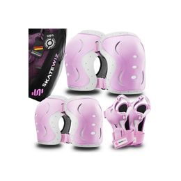 SKATEWIZ Protektoren-Set Schoner Inliner Geschenke für Kinder Knieschoner Erwachsene (Schützer Set Inliner skates Kinder und Rollschuhe