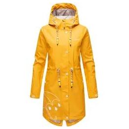 Outdoorjacke Marikoo "Dancing Umbrella" Gr. M, gelb (amber gelb) Damen Jacken mit einer großen Kapuze