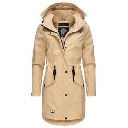 Outdoorjacke Navahoo "Deike" Gr. S (36), beige Damen Jacken modischer Outdoor Regenmantel