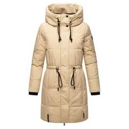 Steppmantel Navahoo "Zuckertatze XIV" Gr. M (38), beige Damen Mäntel Stylischer Winterparka mit verstellbarer Kapuze