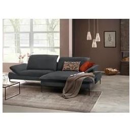 Ecksofa W.Schillig "enjoy&MORE" Sofas Gr. B/H/T: 294cm x 87cm x 185cm, Longlife Xtra-Leder Z59, Recamiere rechts, mit Kopfteilverstellung-mit Armlehnenverstellung-mit Sitztiefenverstellung, schwarz (schwarz z59) Sitztiefenverstellung, Füße bronze pulverbeschichtet, Breite 294 cm