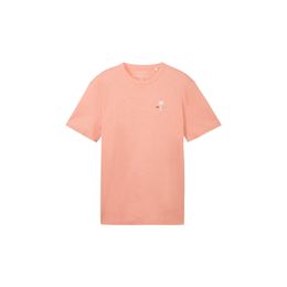Tom Tailor Herren T-Shirt mit Bio-Baumwolle, rot, Uni, Gr. XXL