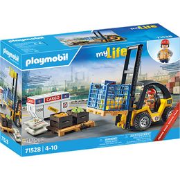 Playmobil 71528 Gabelstapler mit Fracht Spielset, Mehrfarbig