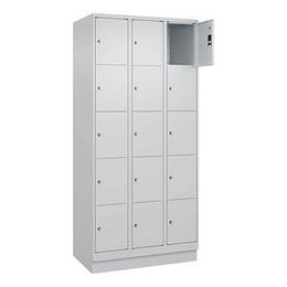 C+P CP Schließfachschrank Classic PLUS lichtgrau 080020-305 S10009, 15 Schließfächer 90,0 x 50,0 x 195,0 cm