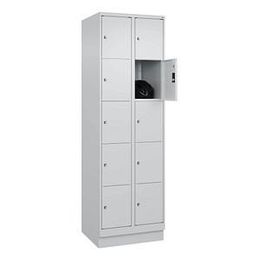 C+P CP Schließfachschrank Classic PLUS lichtgrau 080020-205 S10009, 10 Schließfächer 60,0 x 50,0 x 195,0 cm