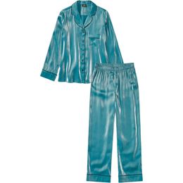 bonprix Pyjama aus Satin mit Glanzeffekt