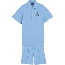 bonprix Jungen Piqué-Bermuda und Polo-Shirt aus Bio-Baumwolle (2-tlg.Set)