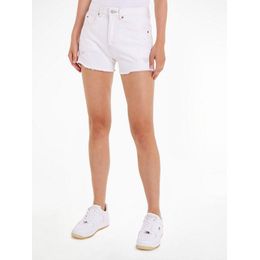 Tommy Jeans Shorts HOT PANT BH0199 mit Destroyed Effekten & ausgefranstem Saum, beige