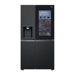 LG SidebySide mit InstaView Eis, Crushed Ice und Wasserspender ​635​ Liter Nutzinhalt Energieeffizienzklasse ​D ​Interner Wassertank 4L Essence Black