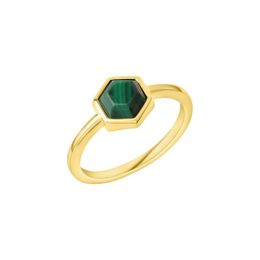 Celesta Silber Ring 925/- Sterling Silber Malachit grün Glänzend (Größe: 056 (17,8))