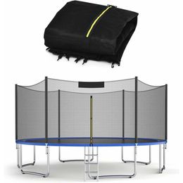 Trampolin ø 457cm, Ersatznetz für Gartentrampolin 6 Stangen, 180cm Höhe Sicherheitsnetz mit Reißverschluss und Schnallen, Outdoor - Goplus