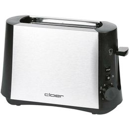 Cloer - Toaster 3890 Edelstahl-Schwarz