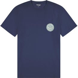 Wrangler® T-Shirt, Rundhals, für Herren, blau, XL